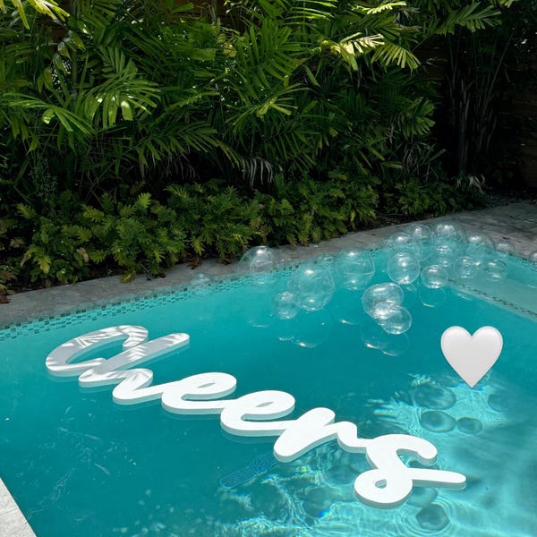 Custom Script Floating Foam Pool Letters and Numbers | Customizable ...