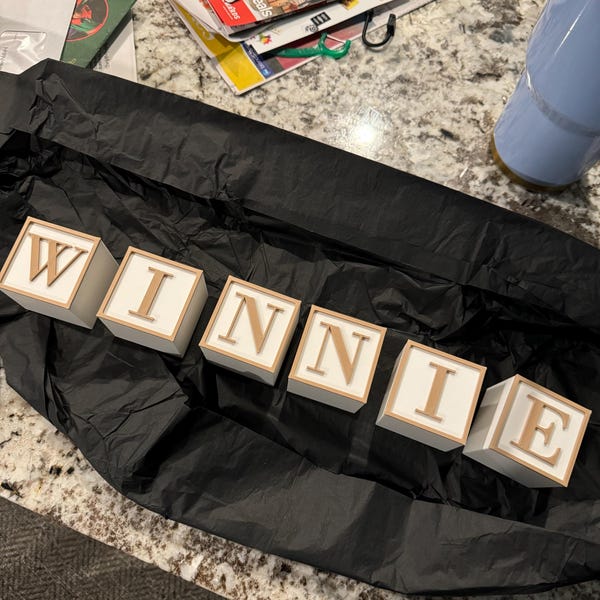 Custom 3D Printed Name Blocks – Nursery Decor, Baby Shower Gift - Etsy