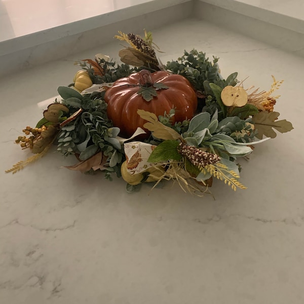 Fall Harvest Garland Pumpkin Table Decor Fall Centerpiece Turkey ...