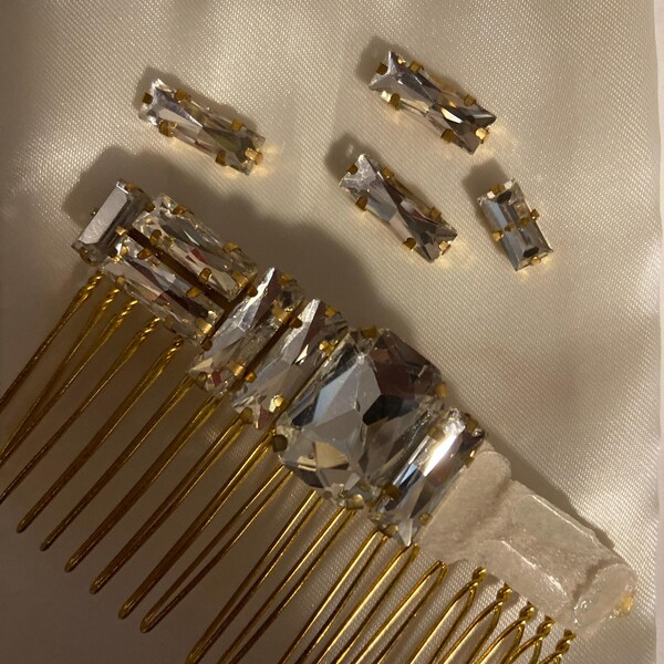 Gold Star Hair Comb Crystal Star Hair Comb Celestial Bridal Hair Comb ...