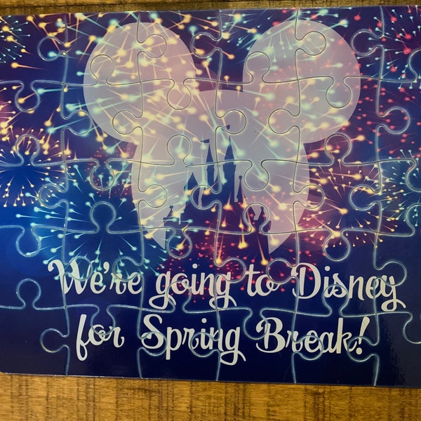 Surprise Disney Trip Reveal Puzzle, Disney Vacation Announcement Puzzle ...
