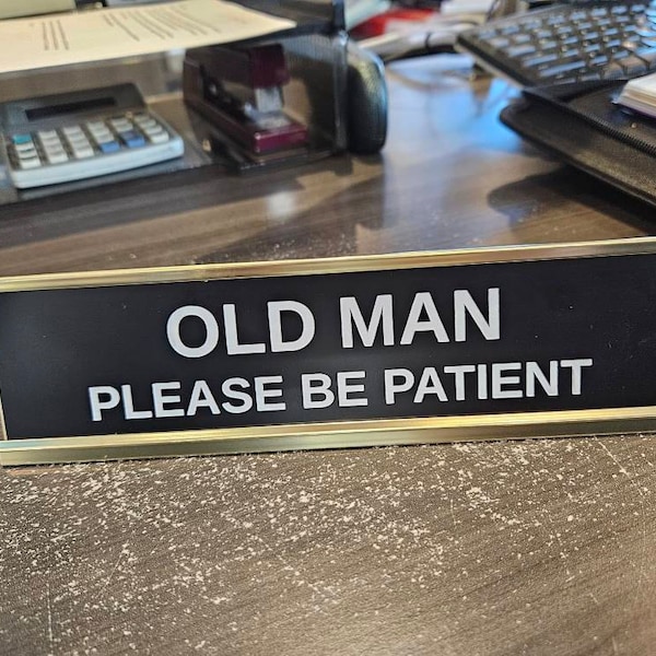 Custom Engraved Desk Name Plate Funny Desk Sign Boss Gag Gift Office ...