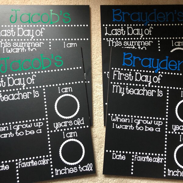 Chalkboard First and Last Day of School Sign - 1st & Last Day ...