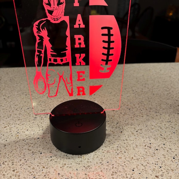 Shimmering Light up Personalized Custom Party Box Table Decoration ...