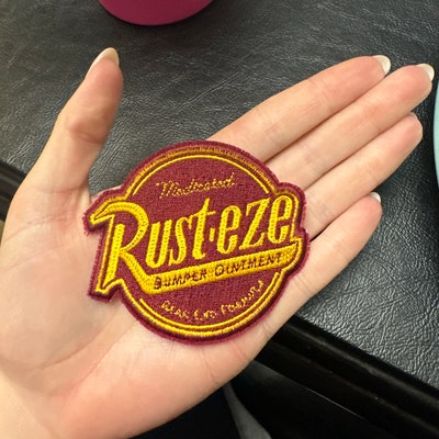 Rust-eze Logo From Disney & Pixar Cars Movie Fully Embroidered Sew-on ...