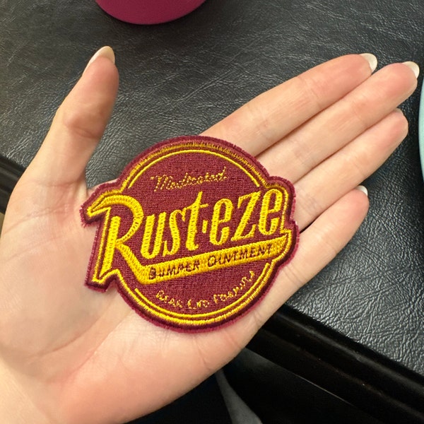 Rust-eze Logo From Disney & Pixar Cars Movie Fully Embroidered Sew-on ...