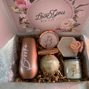 Dark Rose Gold Bridesmaid Proposal Box Black Bridesmaid Gift - Etsy