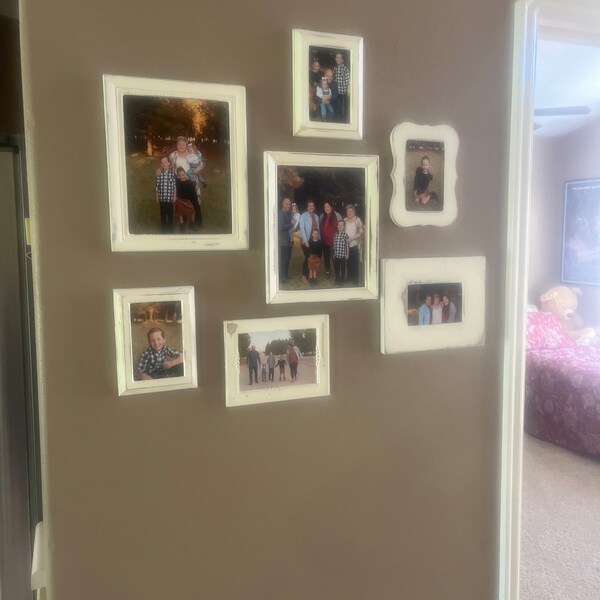 Casual Mixed Light Wood Gallery Wall Frames for Family Pictures ...