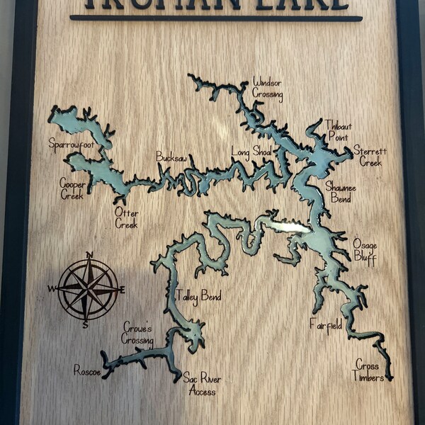 Table Rock Lake - Custom Large Wood and Acrylic Laser Cut Lake Sign - Etsy