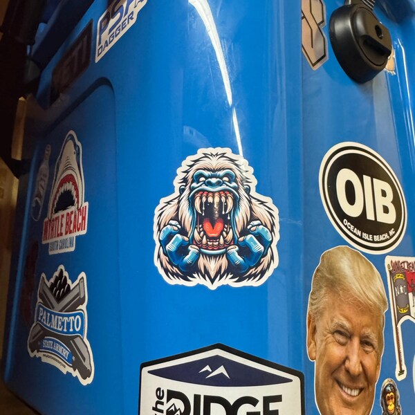 Angry Yeti Sticker / Vinyl Sticker / Laptop Sticker / Water Bottle ...