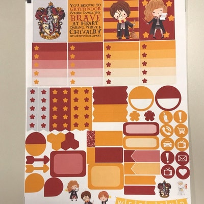 Sorting Hat Weekly Planner Sampler Sheet for Use With Erin - Etsy