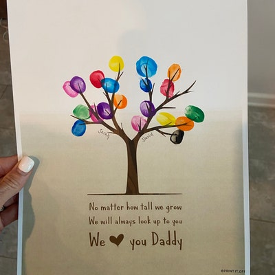 No Matter How Tall We Grow / Tree Handprint Art Craft / Fathers Day ...