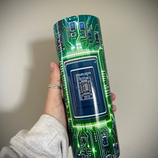 Motherboard Tumbler Wrap: CPU Circuit Board Sublimation Design (digital ...