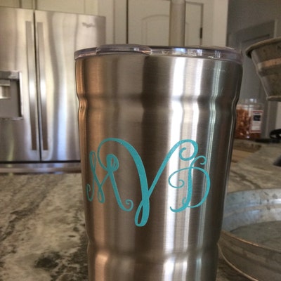 Yeti Cup Monogram Decal Monogram Tumbler Decal, Vinyl Monogram Decal ...