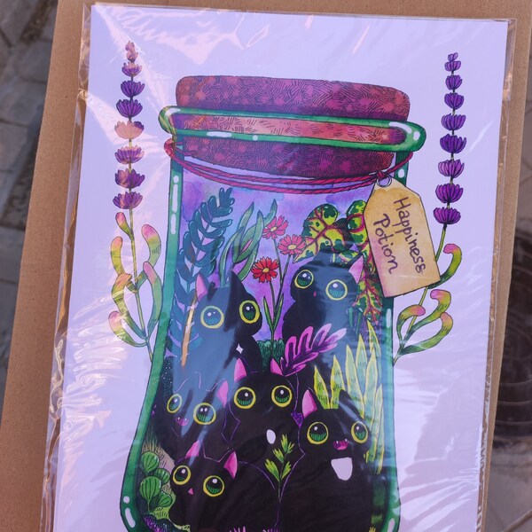 Happiness Potion Art Print - Etsy