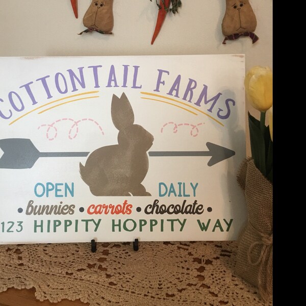 Easter Farmhouse Svg, Easter Sign Svg, Bunny Svg, Bunny Sign Svg, Bunny ...