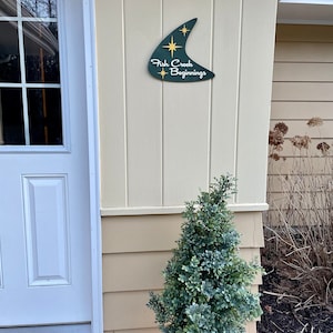 Mid Century Modern Welcome Sign Retro MCM Atomic Starburst - Etsy