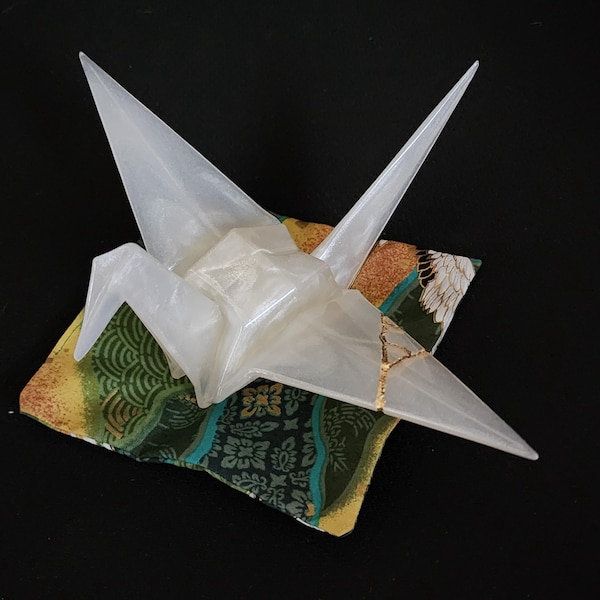 Japanese Origami Crane | Handmade Resin Origami Statue | Blossom - Etsy