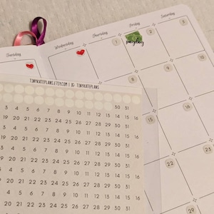 Weekly Workout Habit Tracker Planner Stickers, Skinny Header Planner ...