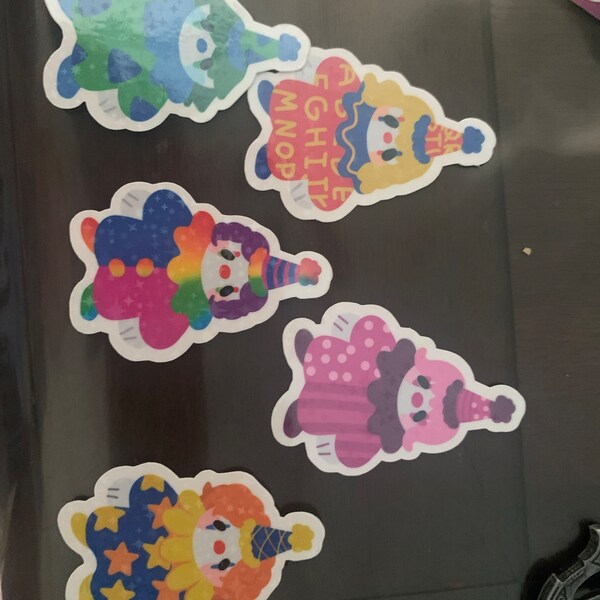 Holographic Clowns Sticker Pack - Etsy