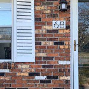 Farmhouse Shiplap House Numbers Address Sign Black House | Etsy