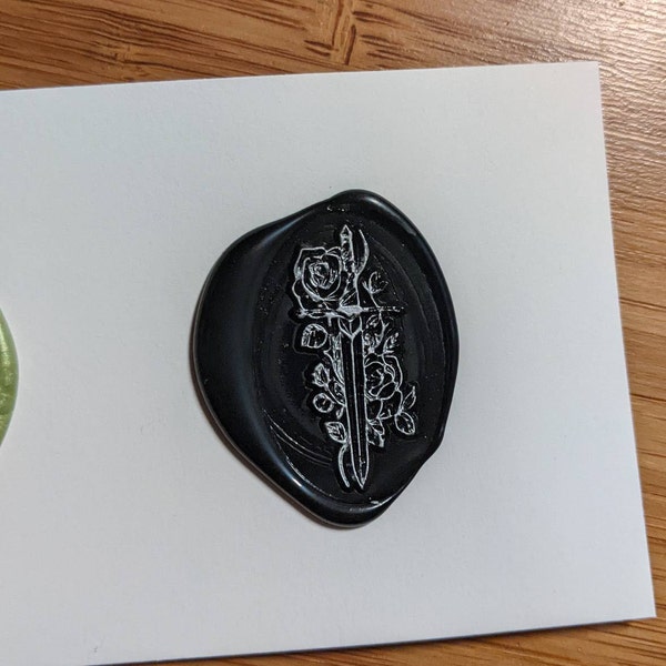 Floral Sword Wax Seal Stamp /oval Shape Wax Seal Stamp Kit /custom ...