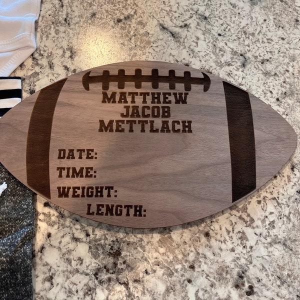 Football Baby Birth Announcement Sign - Football Baby Decor - Hospital ...