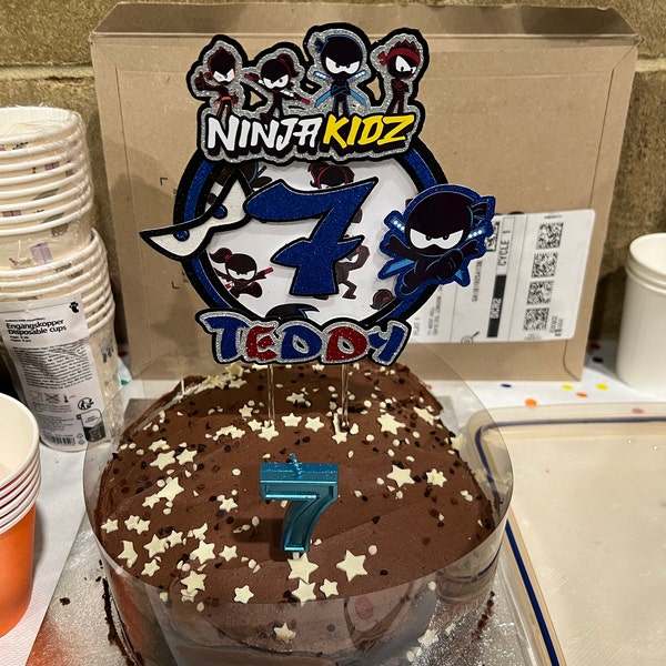 Ninja Kidz Inspired Cake Topper- Pink - Etsy