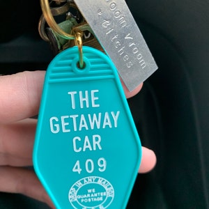 Getaway Car Keychain Motel Keychain Vintage Hotel Tag - Etsy