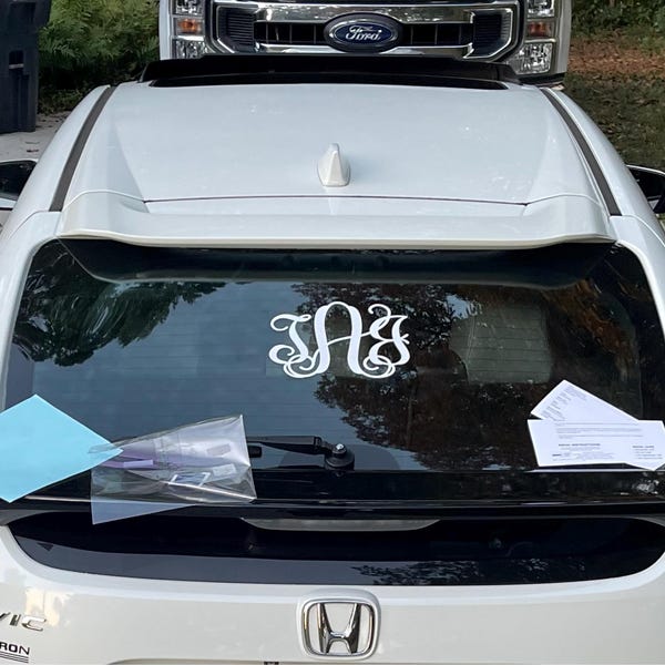 Monogram Decal Sheet, Personalized Name and Monogram Labels, Vine ...