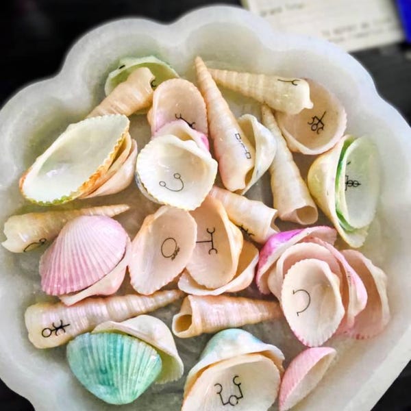 Italian Janarric Sacred Sea Witch Runes by KJ, Hand Painted Sealed ...