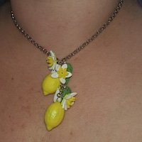 Holly Handmade Pendant Necklace, Christmas Pendant, Holly Necklace ...