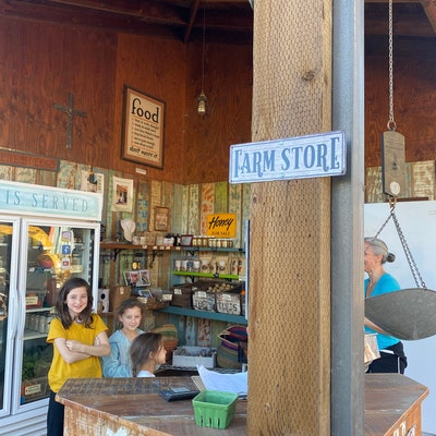 Farm Store Sign Metal Sign White Rustic Looking Aluminum Sign ...