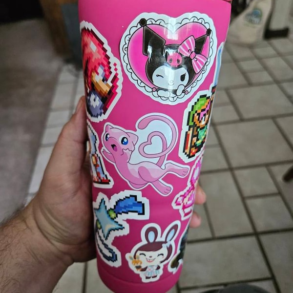 Mew Sticker | Mewtwo Decal, Legendary Psychic Type, Cute Heart Tail ...