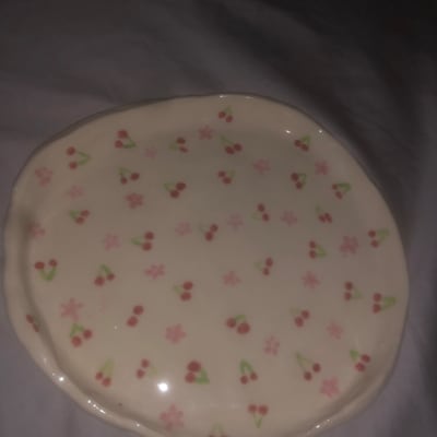 PRE-ORDER Handmade Ceramic Cherry Plate - Etsy