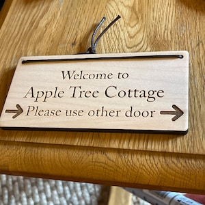 Personalised Shabby Wooden Rectangle Sign Custom Bespoke Made Wall Door ...