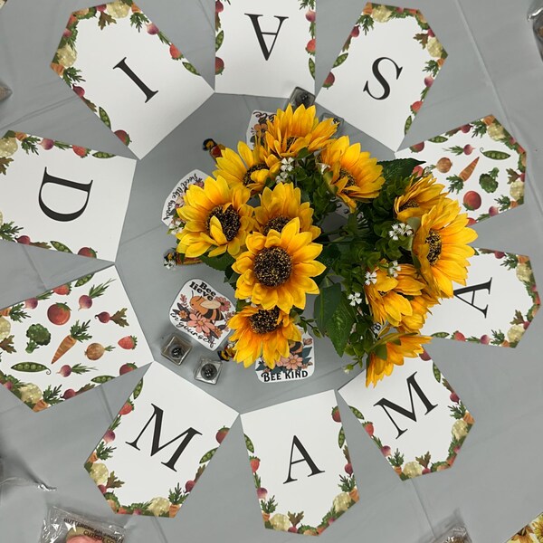 Farmers Market A-Z Banner Alphabet Numbers Banner Baby Shower Birthday ...