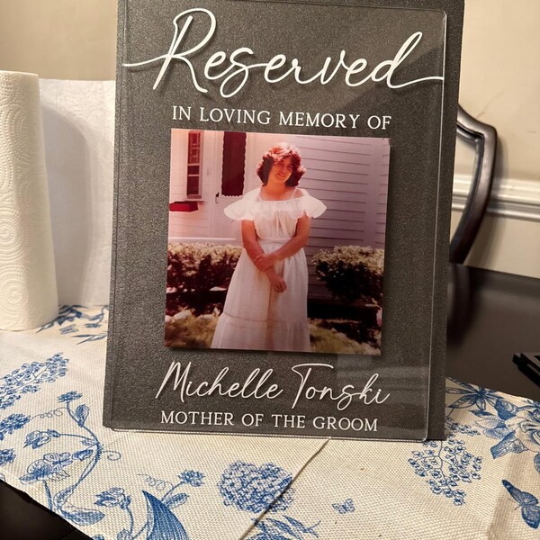 Reserved Memorial Sign, Personalized Memorial Plaque, in Loving Memory ...