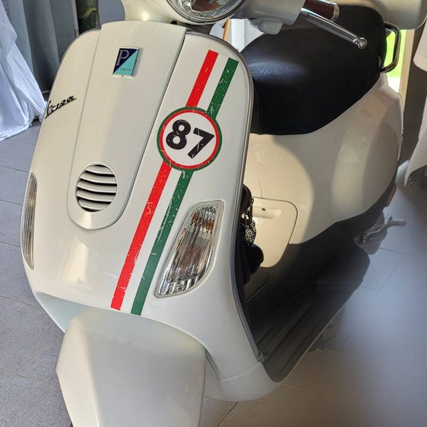 WWSTS33VP Customizable Number Decal/ Sticker Set for Vespa and Scooters ...