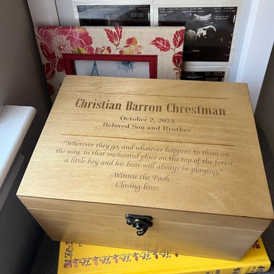 Custom Quote Wooden Box, Memory Box, Custom Engraved Jewelry Box ...