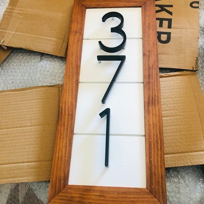 Vertical House Numbers Farmhouse Style House Numbers - Etsy