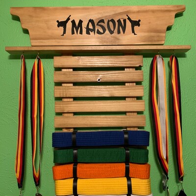 Karate Belt Display. Taekwondo Belt Rack, Karate Belt Rack, Taekwondo ...