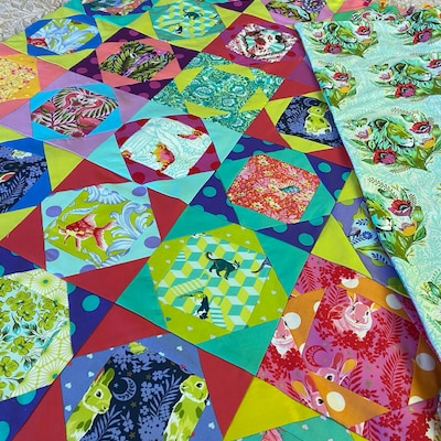 Peppermint Collage Quilt Pattern From Fiberworks by Heine, Laura - Etsy