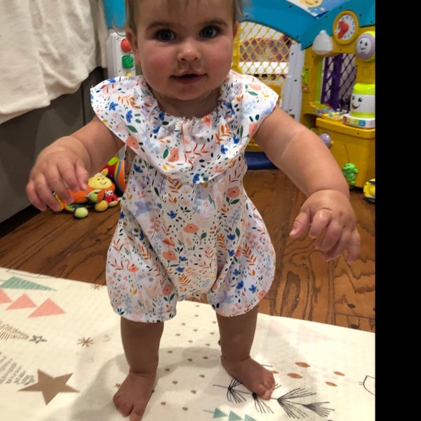 Ruffle Romper PDF Sewing Pattern – Baby & Toddler Sizes NB to 5/6T ...