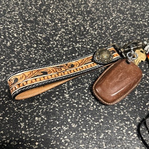 Turquoise/ Mint and Orange Beaded Overlay on Cut-out Medium Leather ...