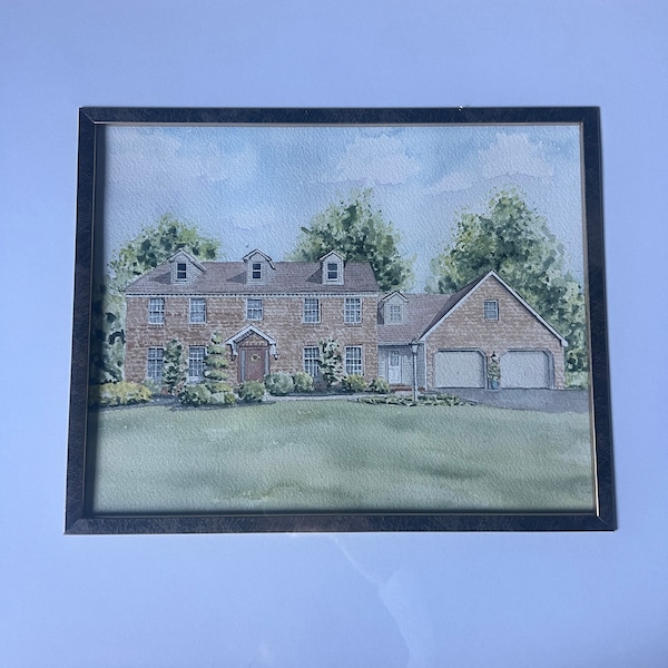 Custom Watercolor House Painting From Photo, Housewarming Gift - Etsy
