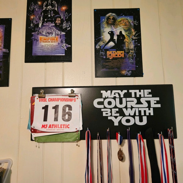 ISAIAH 40 31 Bible Verse Running MEDAL Holder HOOKS Rack and Race Bib ...