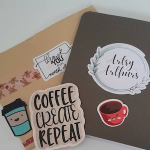 Coffee Sticker,coffee Addict Sticker Pack,coffee Decal,artsy Arthurs ...