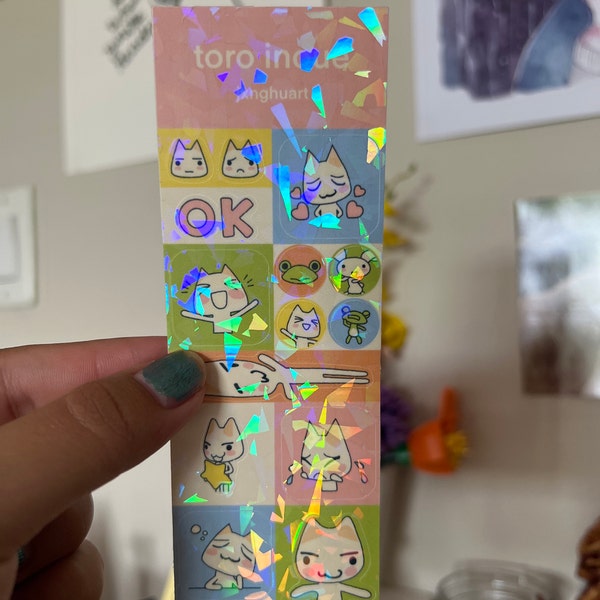 Toro Inoue Sony Playstation Cat Holographic Vinyl Sticker Sheet - for ...