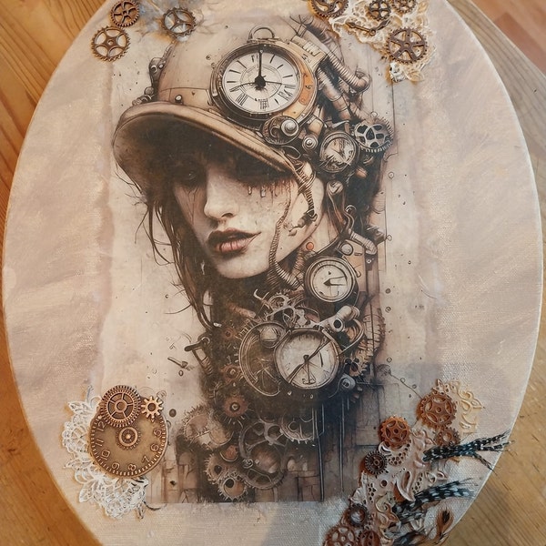 Decorative Rice Paper for Decoupage, Gothic Steampunk Woman ...